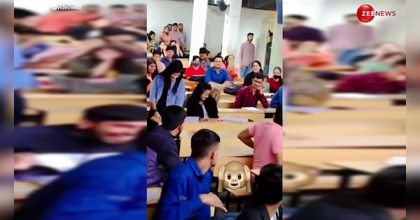 monkey proposes to college girl in class by holding her hand express ...