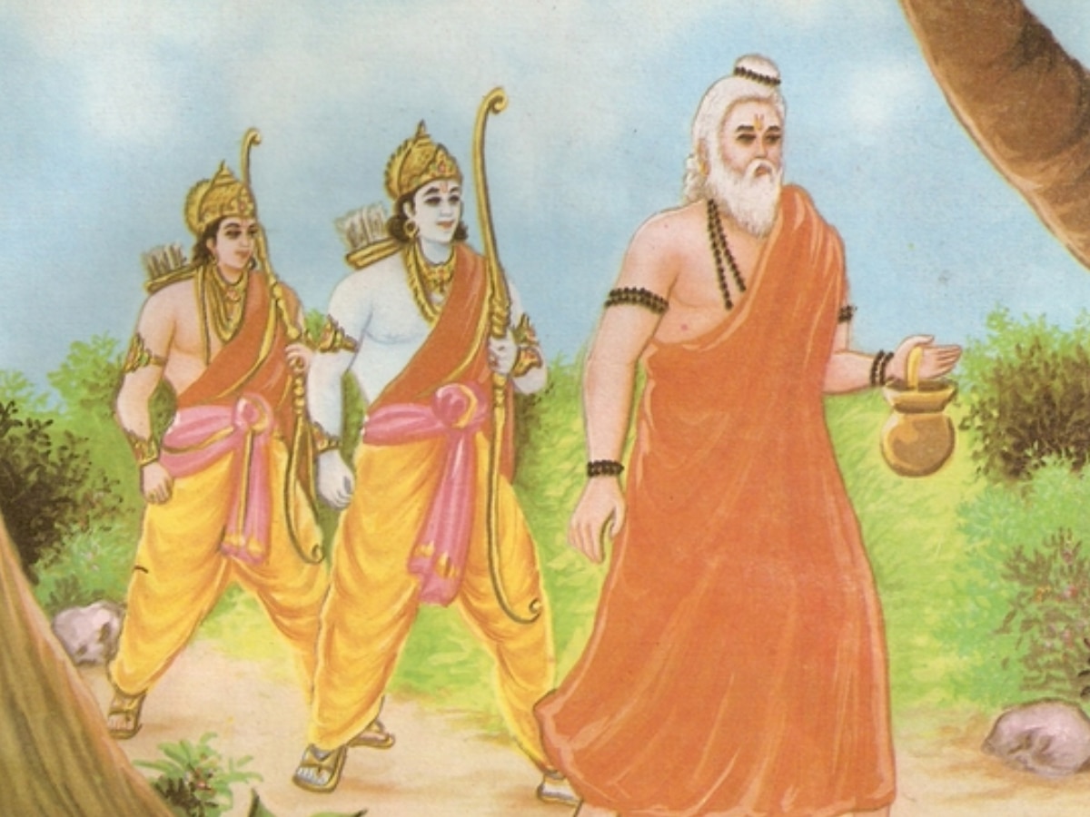 Aaj ki Dharmik kahani First meeting of Rama and Sita flower garden ...