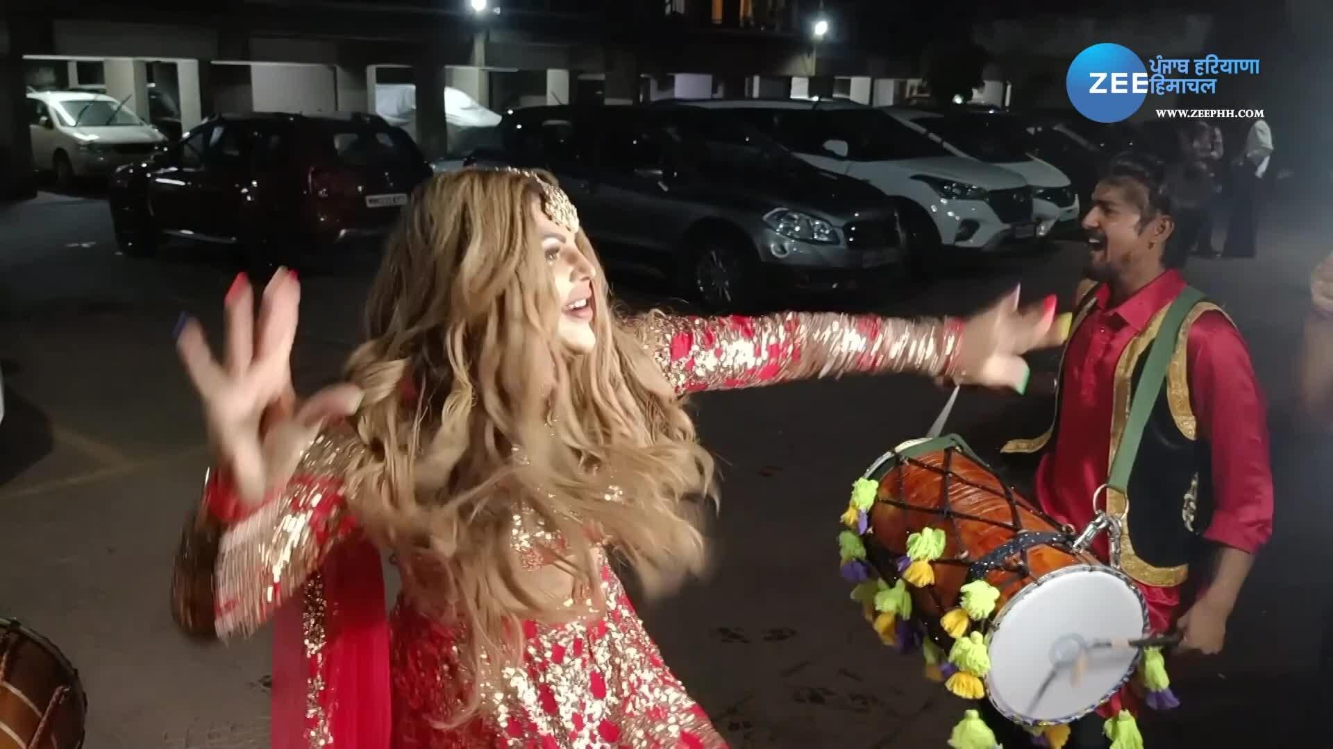 Rakhi Sawant Dance Video In Red Lehenga Dancing Tik Tok Spotted By