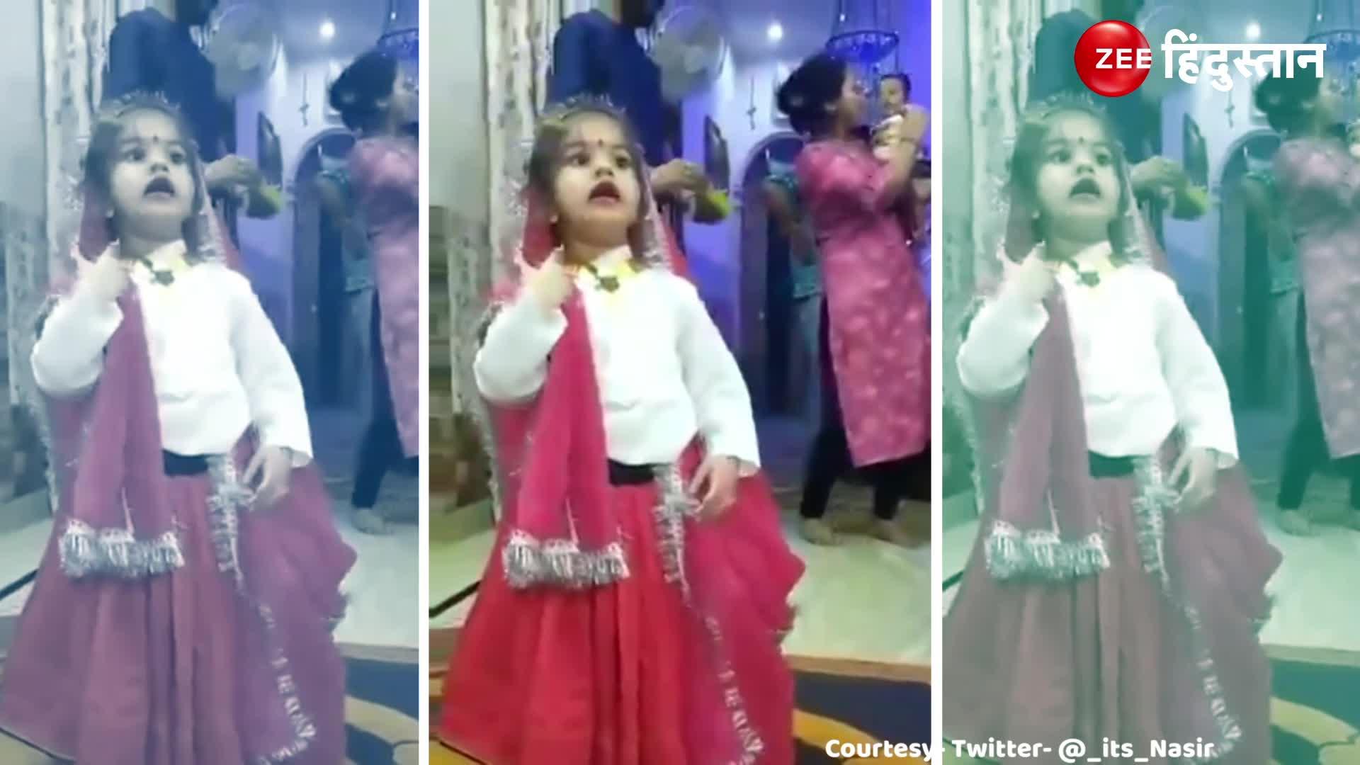 Dance Viral Video Little girl dances tremendously in Ghagra-Choli ...