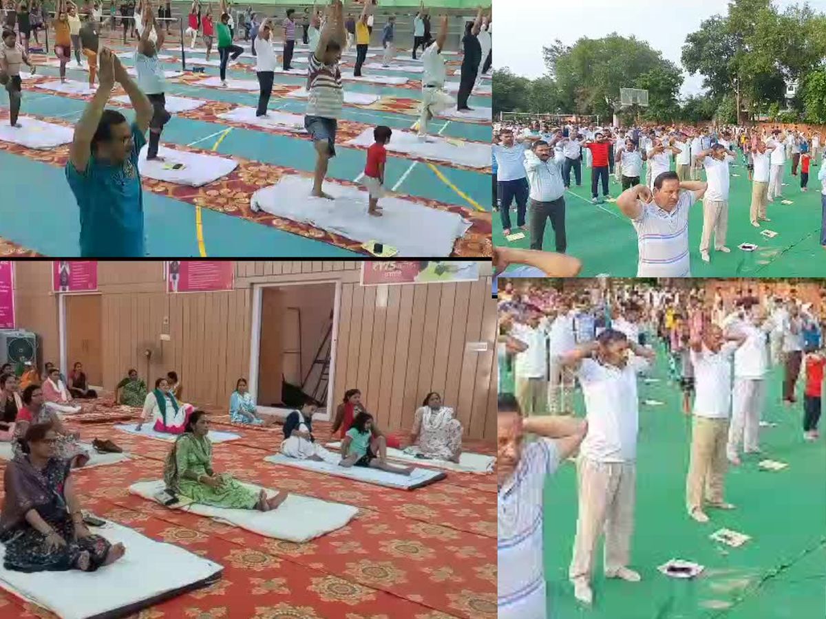 International Yoga Day program organized in Karauli Yoga not only keeps ...