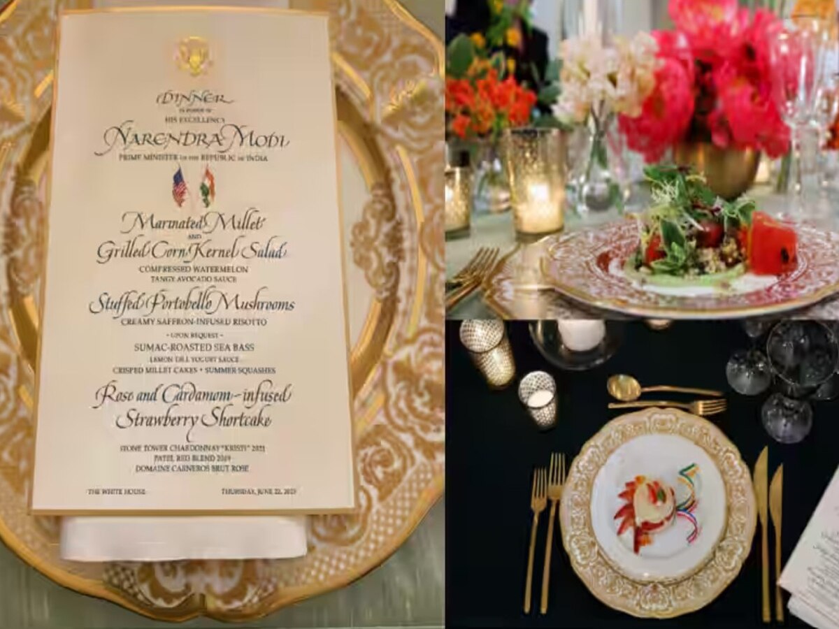 PM Modi US Visit Vegetarian menu peacock theme Bidens dinner honours ...