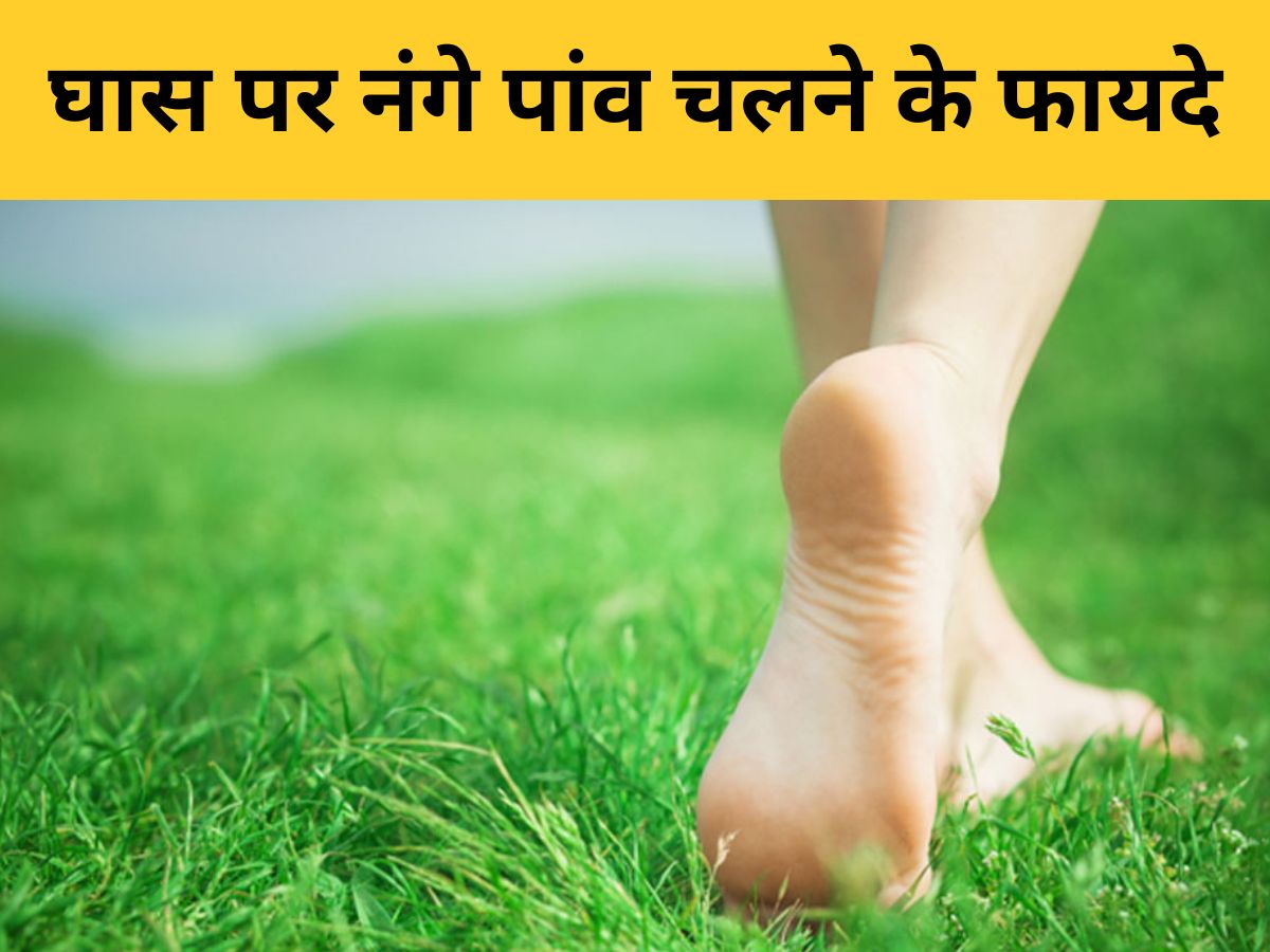 Health Benefits of walking barefoot on Green Grass Morning Subah Hari ...