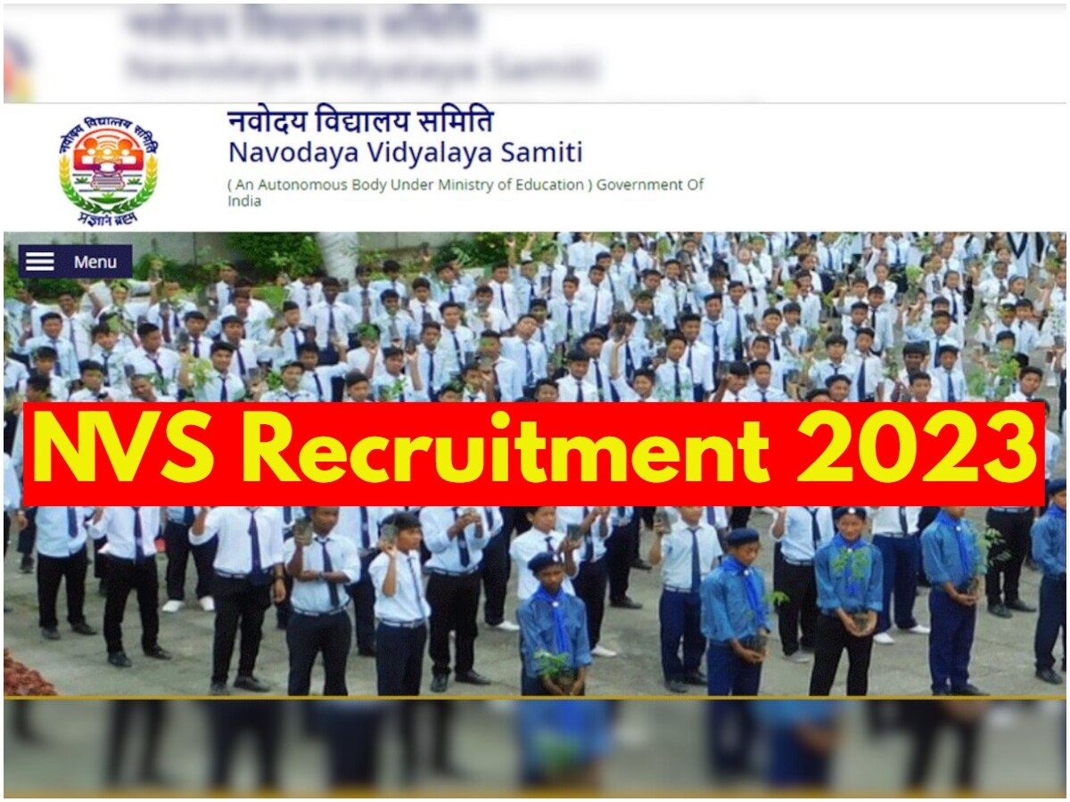 NVS Recruitment 2023 Apply online for 7500 Teaching and Non Teaching sarkari naukri | NVS ...