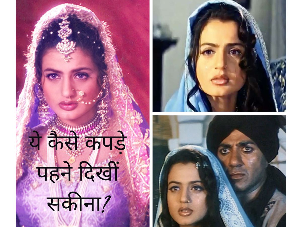 Gadar 2 Sakina Ameesha Patel reached temple this look with leave in shock Tara Singh aka Sunny ...