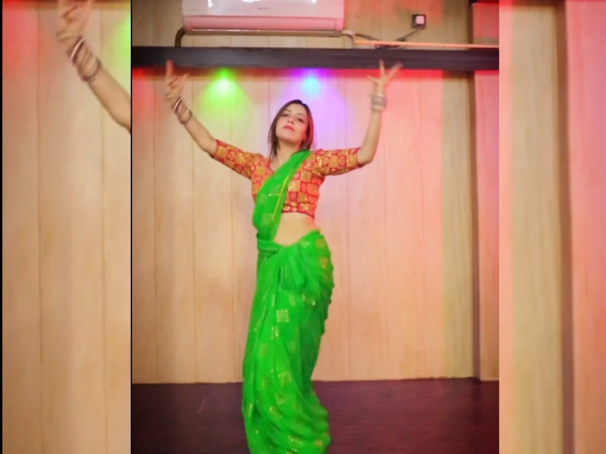Green saree girl did amazing dance on Sasural Genda Phool | Dance Video ...