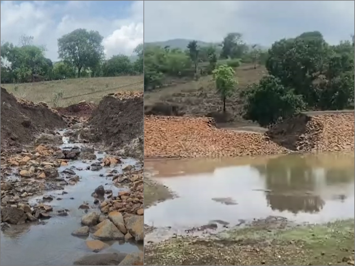 Dindori News Pond Damaged In First Rain In Jhilmila Panchayat Amarpur ...