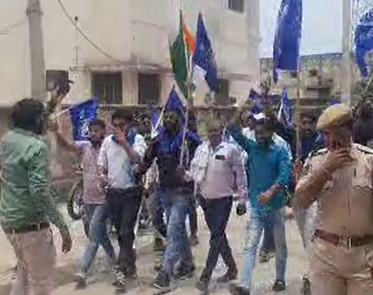 Alwar News Bhim Army takes out rally in Ramgarh to protest against ...