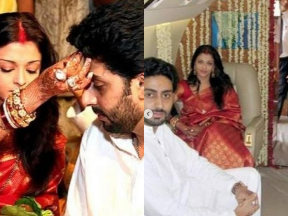 Aishwarya Rai and Abhishek Bachchan Marriage UNSEEN photos viral PS2 actress royal wedding look ...