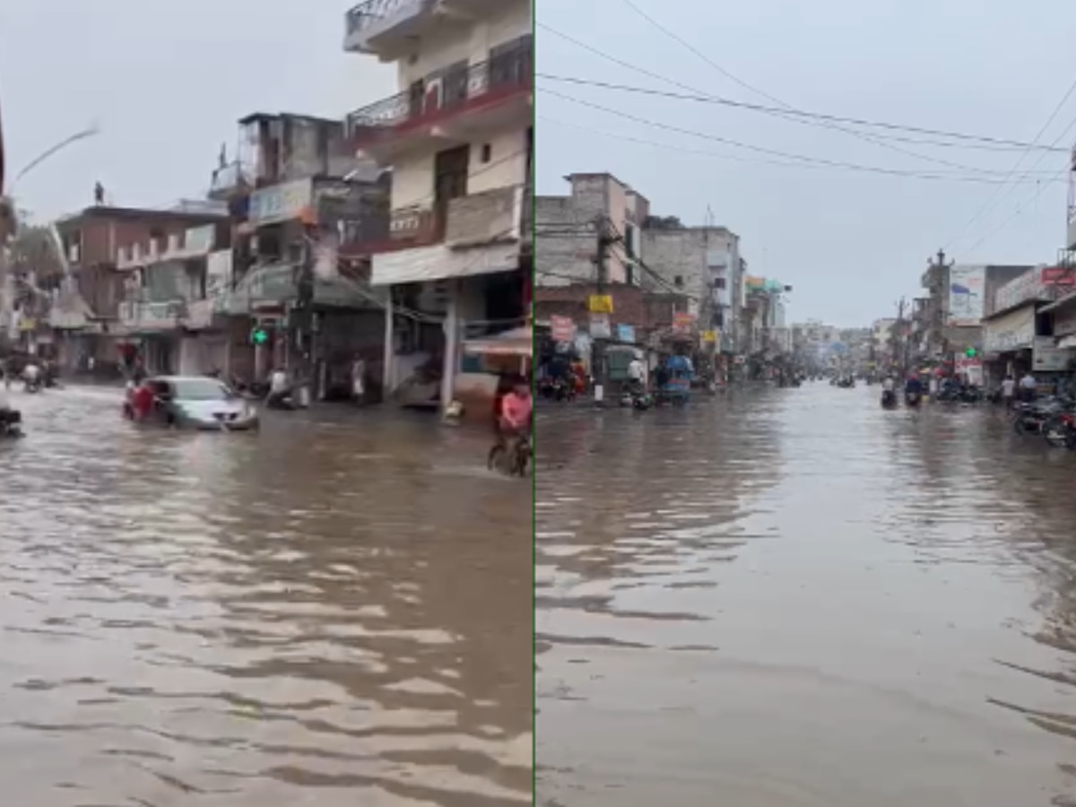 Delhi Weather update live rain today leads to waterogging in ncr okhla ...