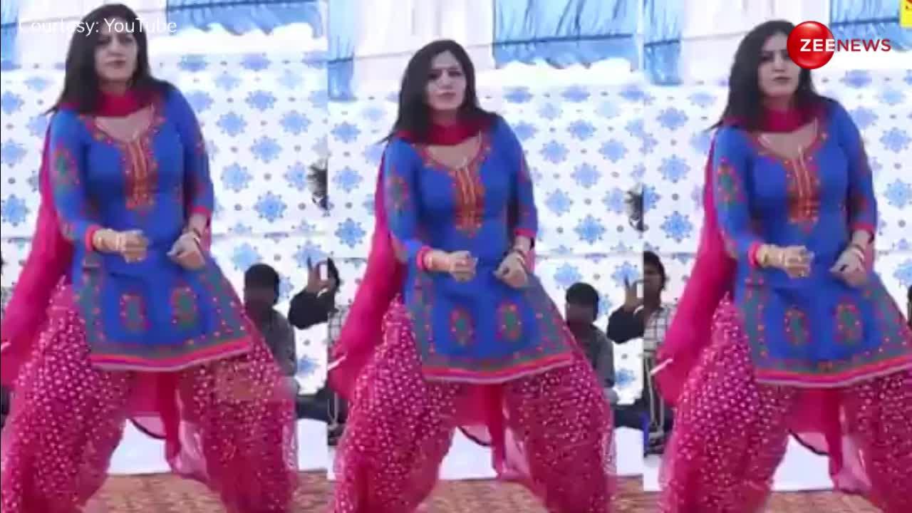 sapna choudhary expose breast in tight suit dances live stage show haryanvi dancer lost control ...