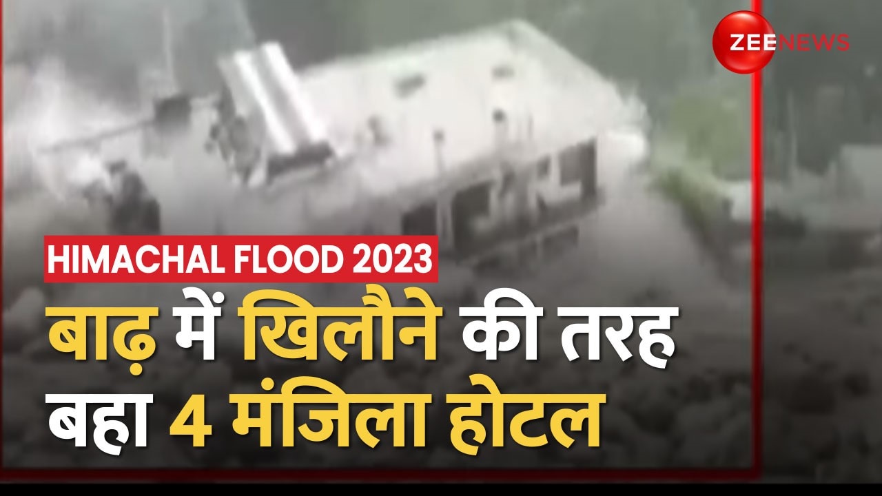Heavy damage due to incessant rains in Manali, 4-storey hotel washed away in floods | Himachal ...