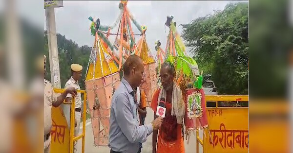 kawad yatra 2023 shiva devotees coming back with Kawad sawan month puja ...