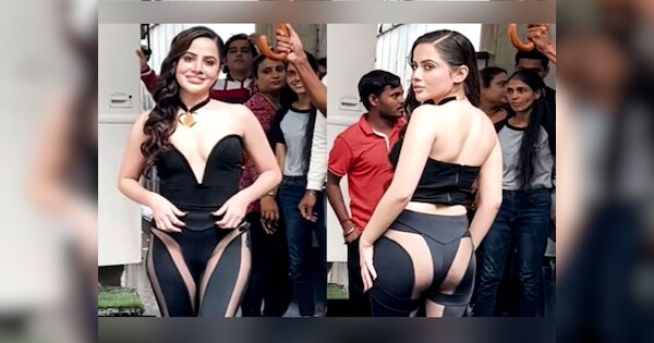 entertainment news Urfi Javed showed bold style amidst rain drops video viral in social media ...