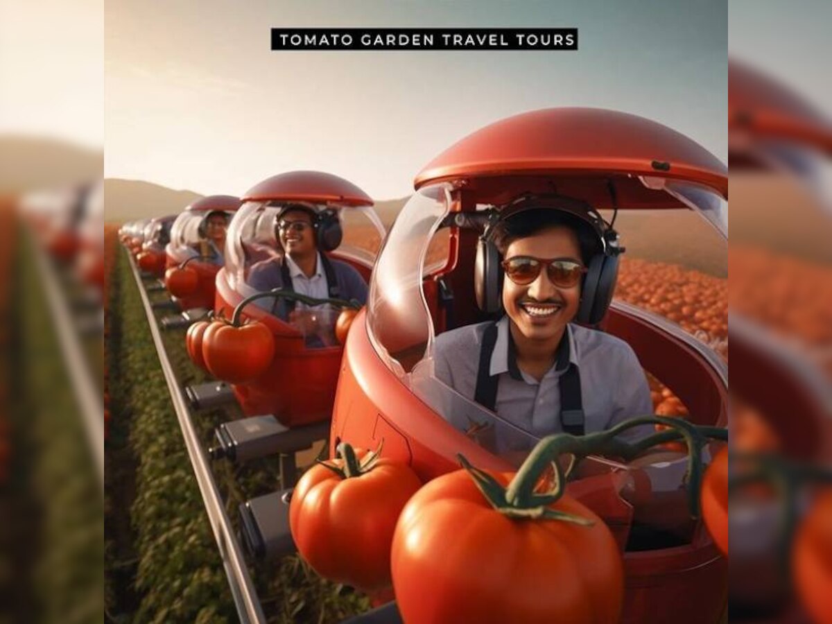 delhi ncr Tomato Price hike AI artist imagine tamater becoming brand fashion show Magazine ...
