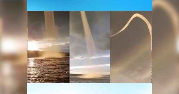 Amazing video of river waterspout connected to heaven' went viral