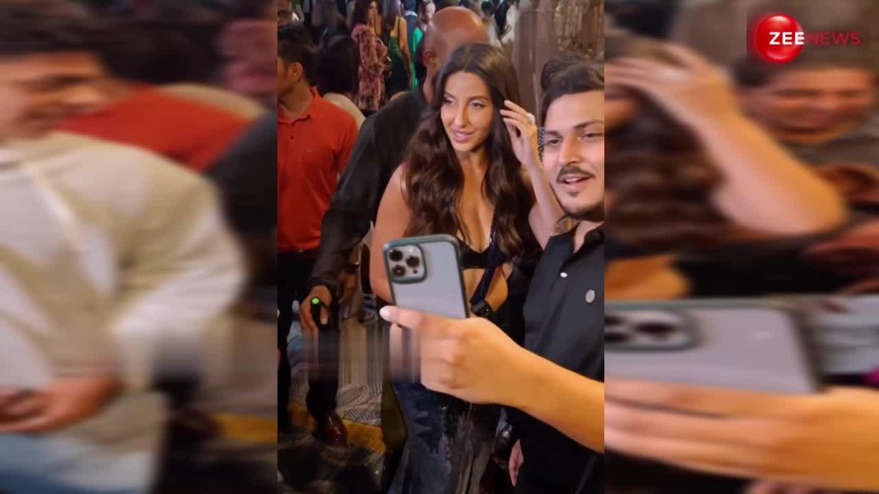 Sucking Nora Fatehi show her clevage in her deep neck blouse | Nora ...