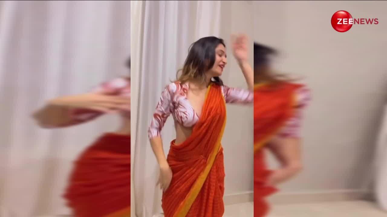 dhak dhak girl mesmerizing dance in deepneck blouse on madhuri dixit ...