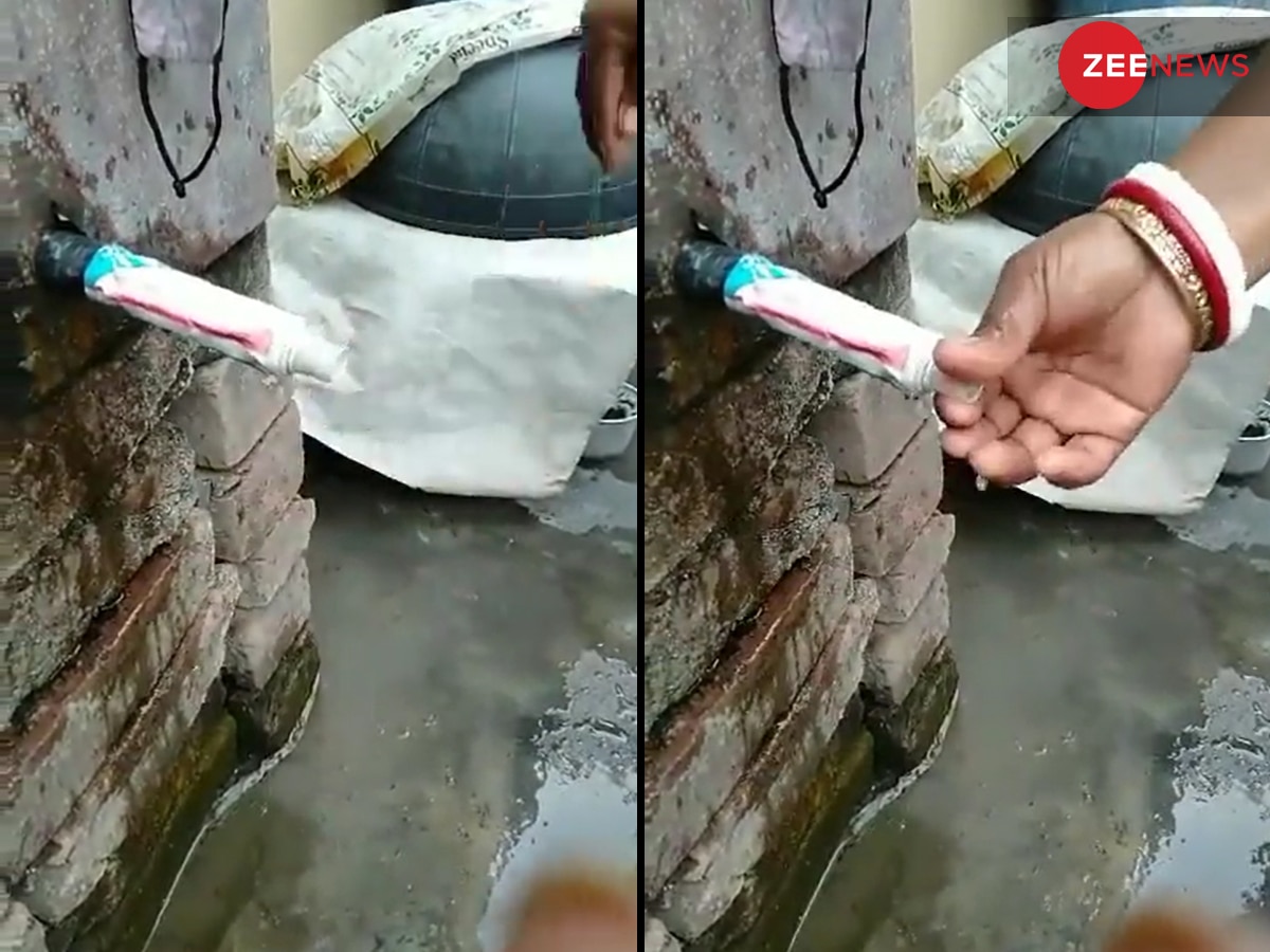 Desi Jugaad: no tap in tank kisan use toothpaste trick video viral | Desi Jugaad: टंकी में नहीं ...