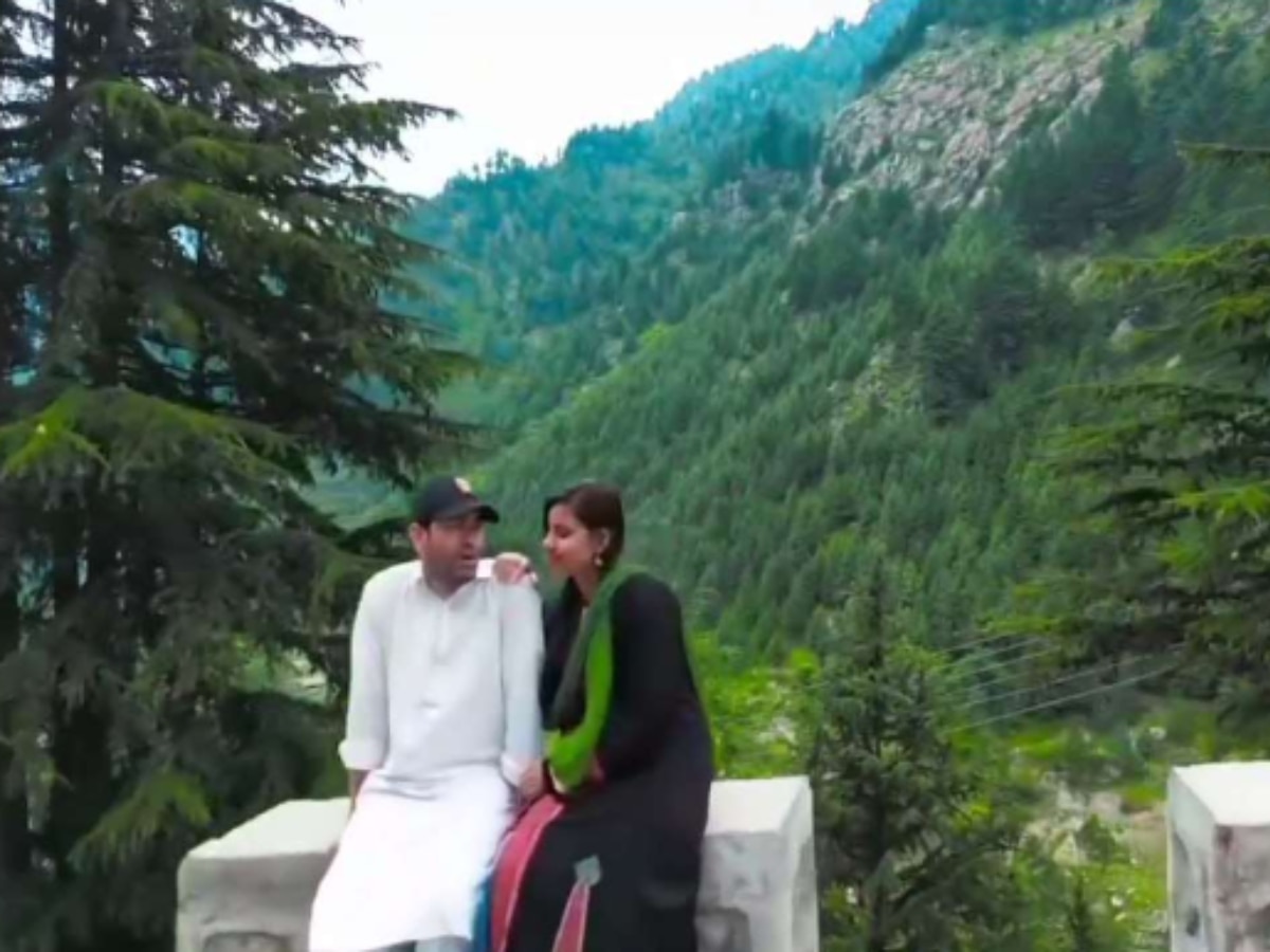 Anju prewedding photo shoot with lover Nasrullah in pakistan hilly place Anju Nasrullah seen ...
