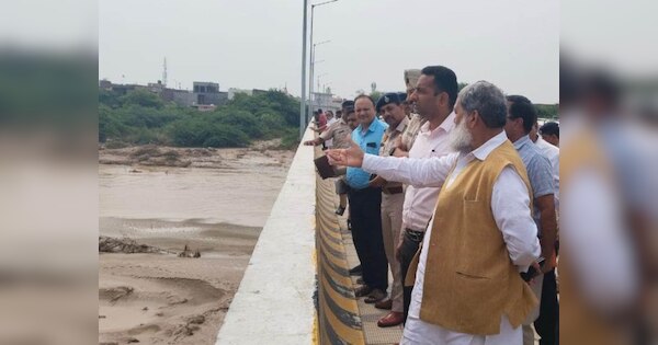 Haryana flood Tangri river Depth Chandpura bridge to Shahpur Ambala ...