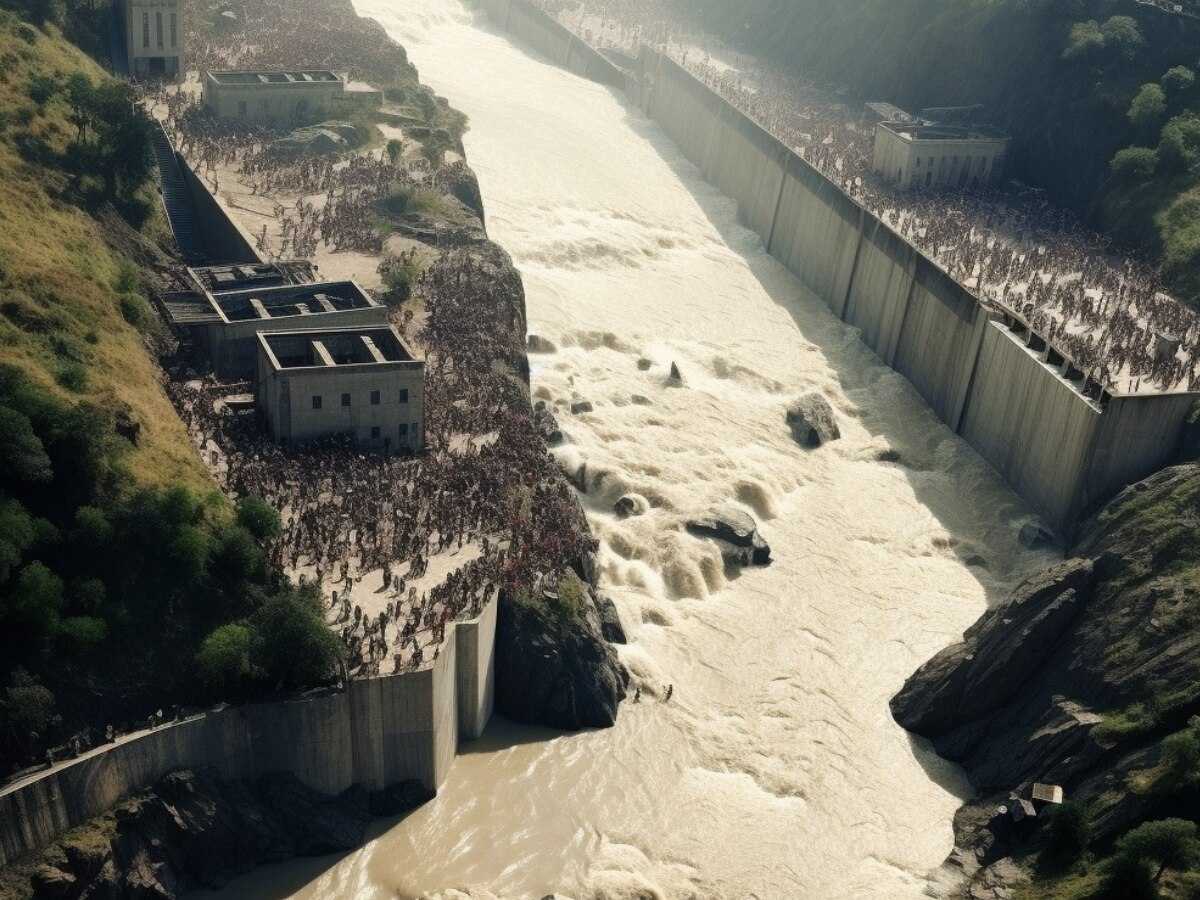 ai generated bhakra nangal dam collapse Image