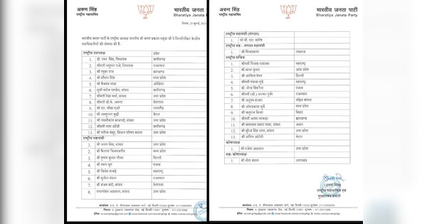 lok sabha elections 2024 bjp chief jp nadda announce new team kailash ...