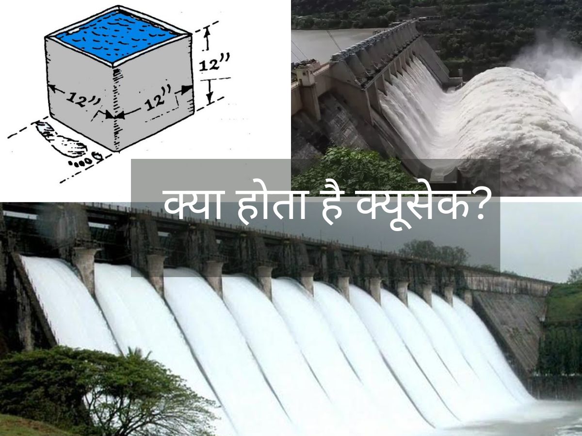 GK rainy season cusec measure volume of flowing water how many liters ...