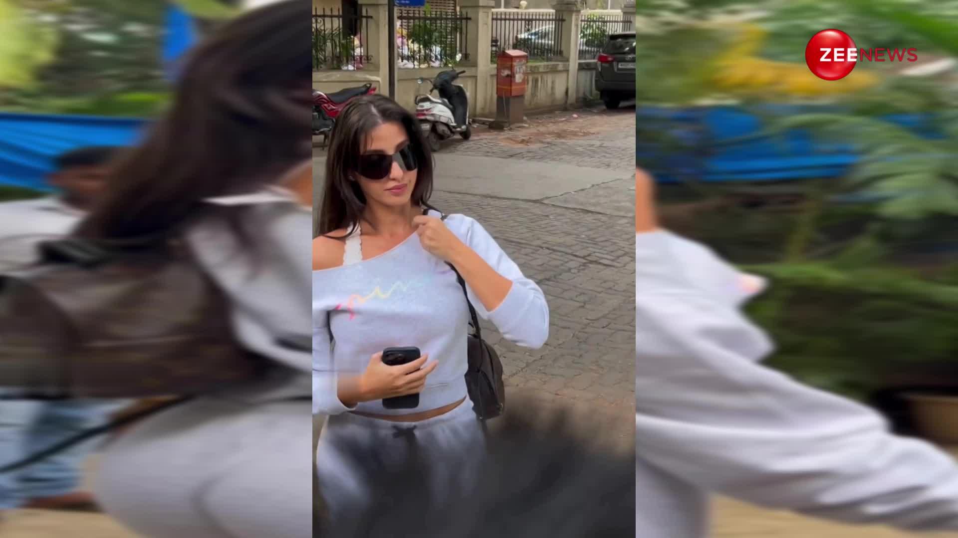 braless nora fatehi walking in slow motion without wearing undergarments became a victim of oops ...