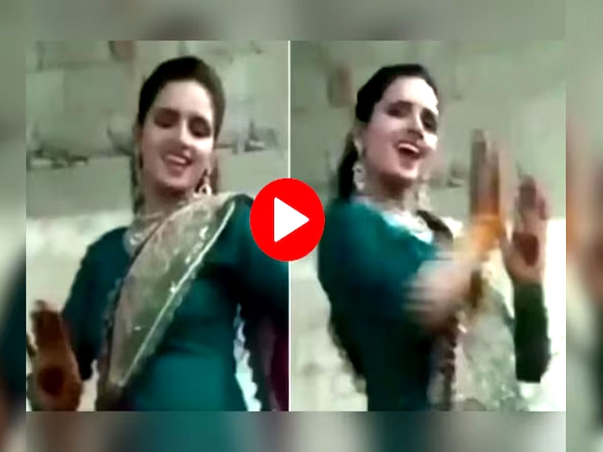 trending today Pakistani bhabhi Seema Haider dance on Gale mein lal tie ...