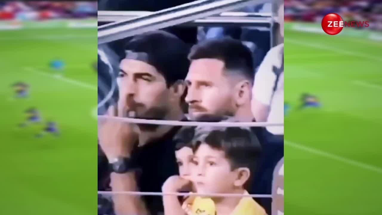 son lionel messi gave a tremendous reaction to Ronaldos goal video ...