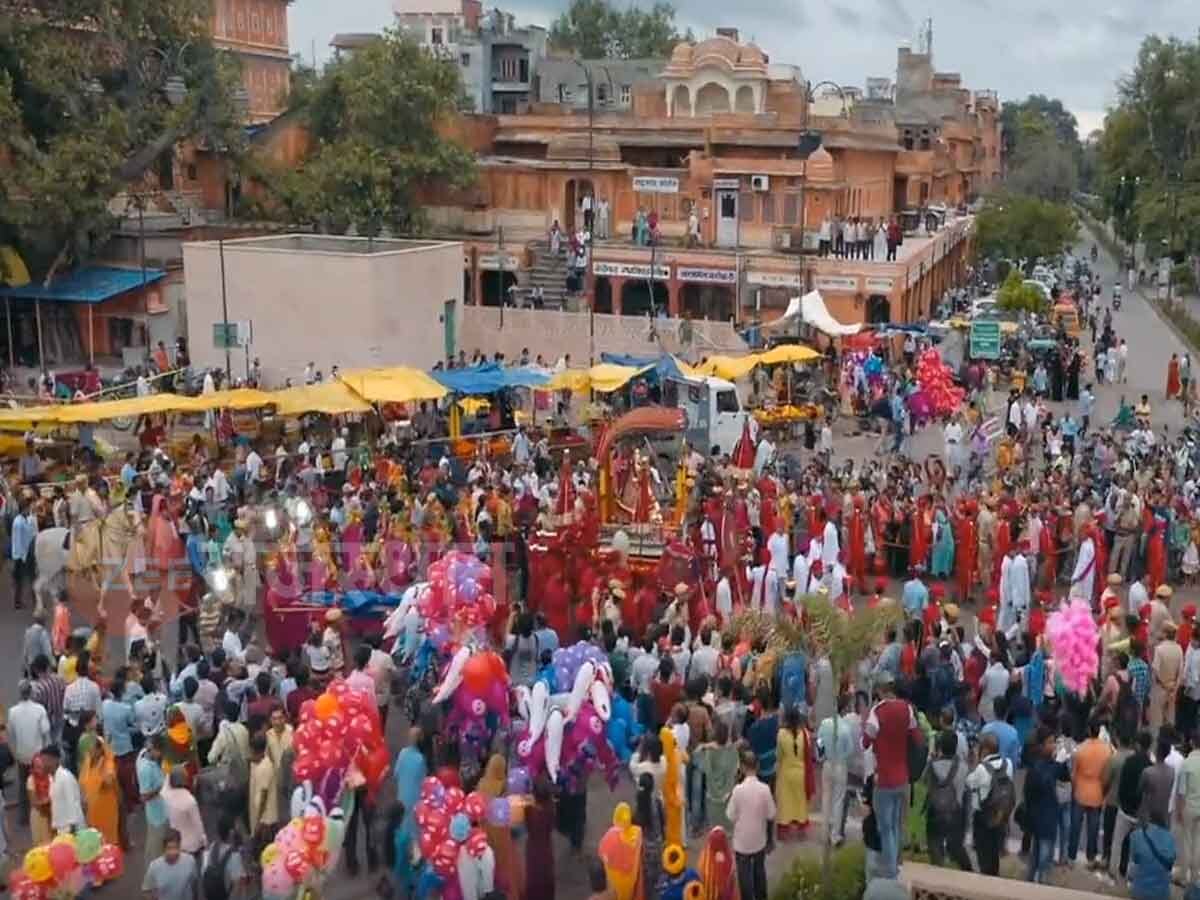 Rajasthan Hariyali Teej Mata is seen in royal ride on Hartalika Teej in ...