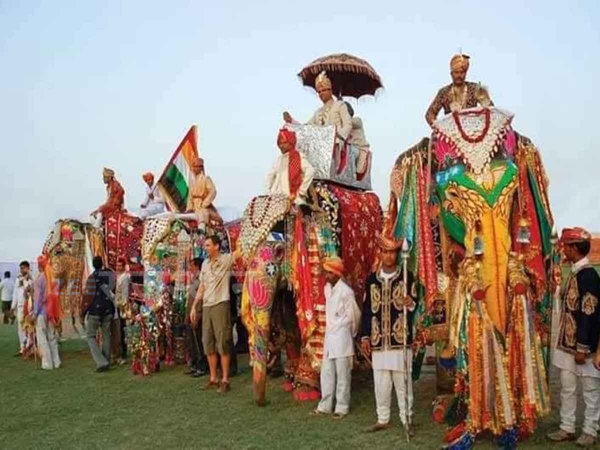 Rajasthan Hariyali Teej Mata is seen in royal ride on Hartalika Teej in ...