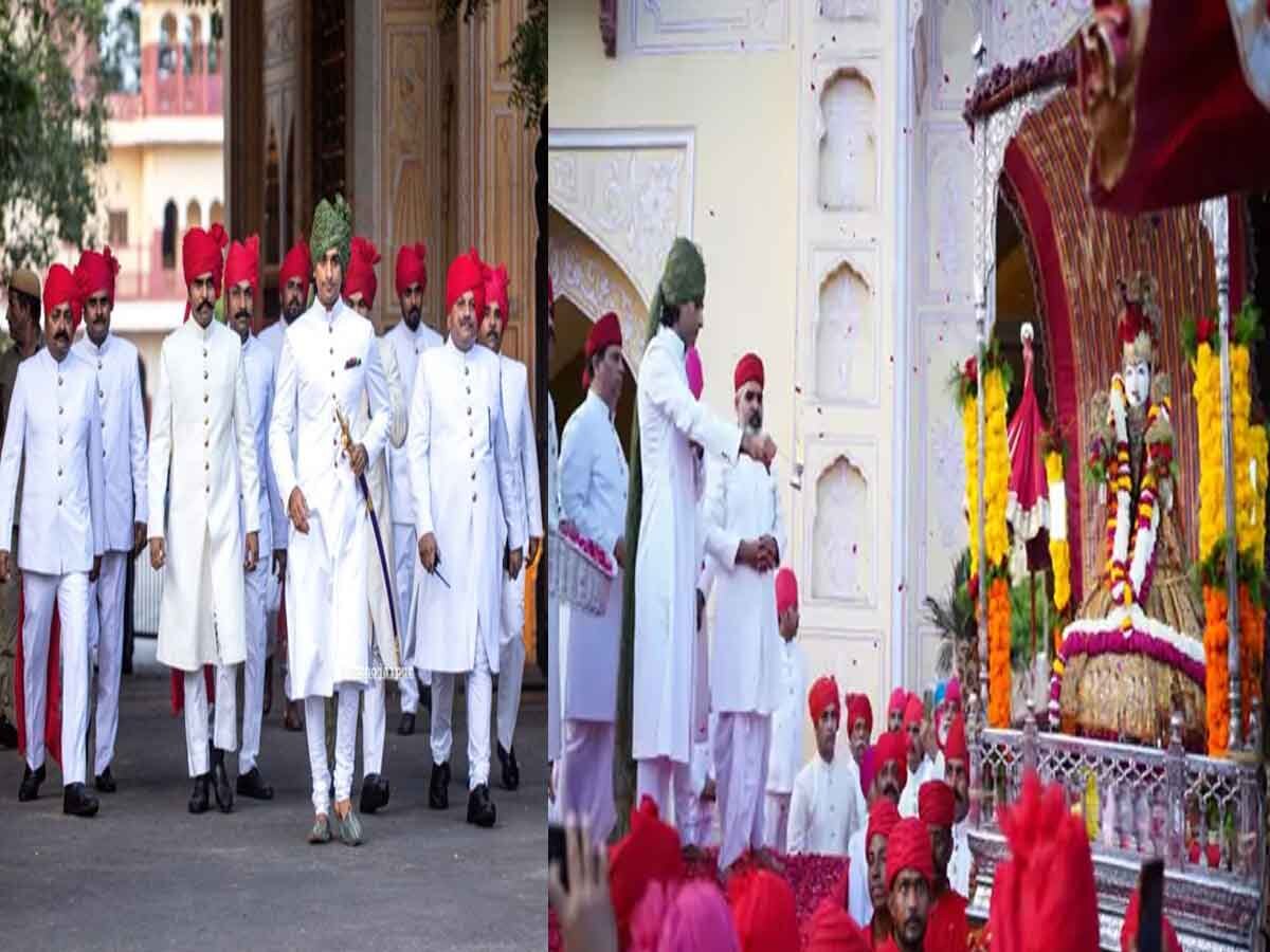 Rajasthan Jaipur Teejmata shahi sawari came out with 400 kg silver ...