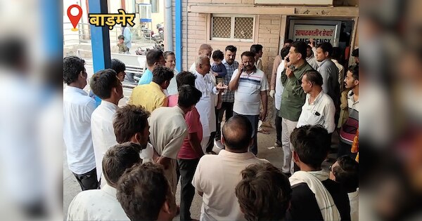 Barmer News Road accident on NH 68 tire burst of private bus | Barmer ...