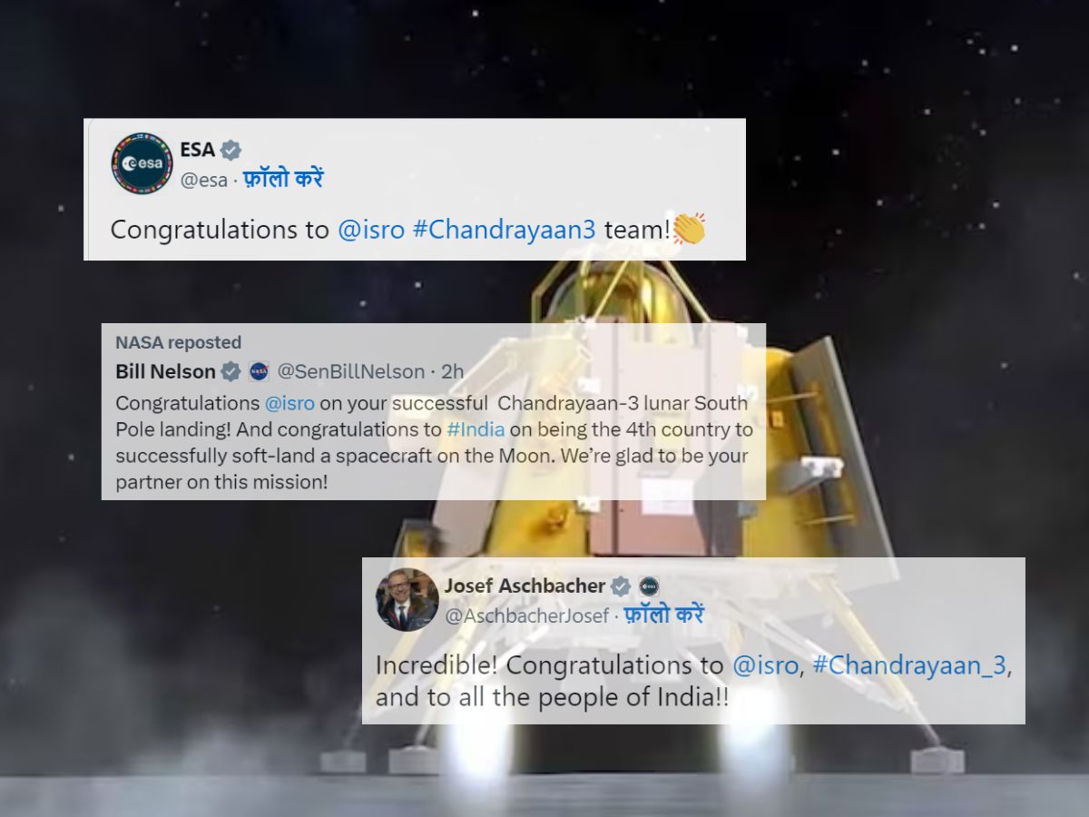nasa congratulated isro for chandrayaan-3 with uk esa space agency ...