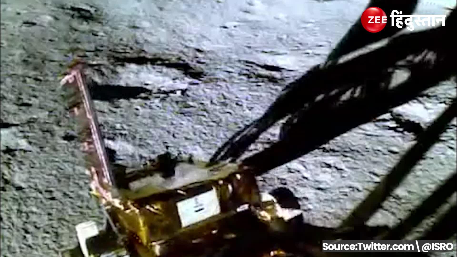 isro share latest video of chandrayaan 3 pragyan rover ramping down ...
