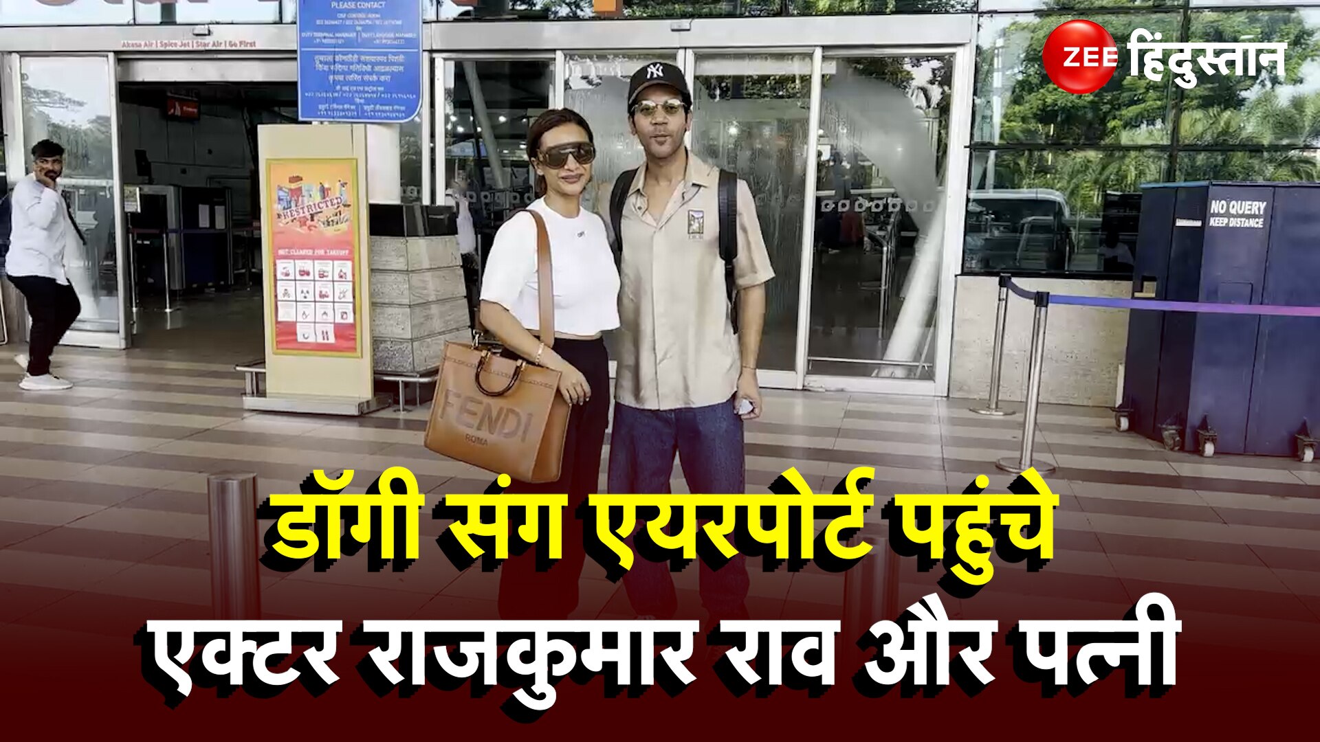 Rajkumar Rao with Patralekha spotted at airport flying from Mumbai ...