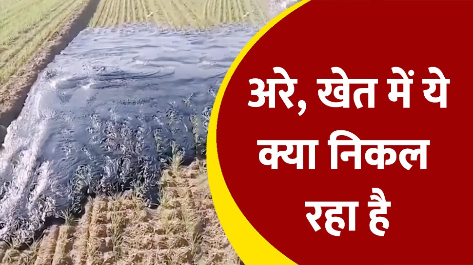 Volcano type lava seen erupting from crop field video viral khet mein ...