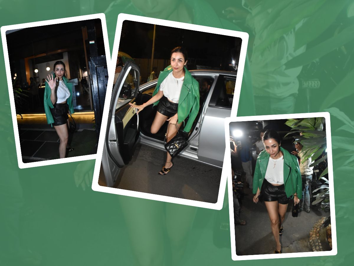 Malaika arora look super hot in black shorts with white crop top and ...