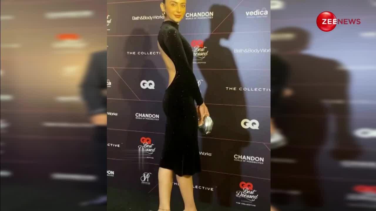 backless RakulPreet Singh wear black dress look hot spicy girl | Rakul ...
