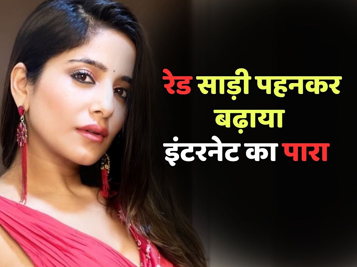 kate sharma bold video in red saree people eyes on actress curvy figure ...