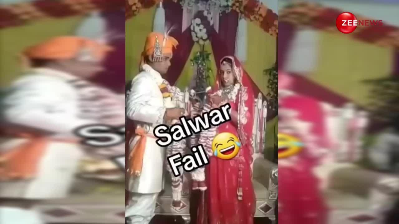 bride groom video groom trouser slipped after jaimala ceremony bride ...
