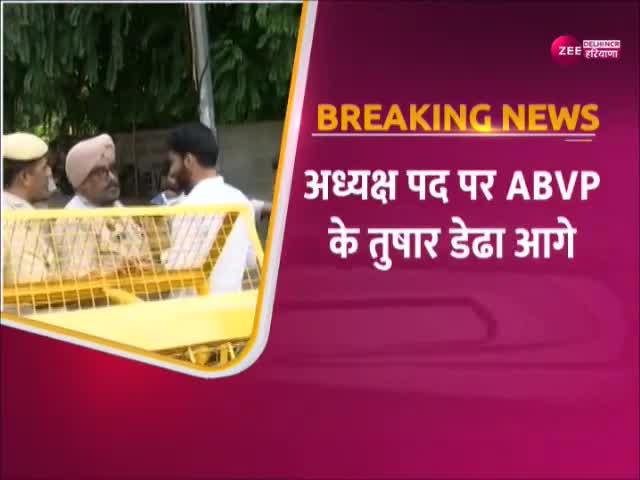 DUSU election vote counting Delhi University ABVP lead on president ...