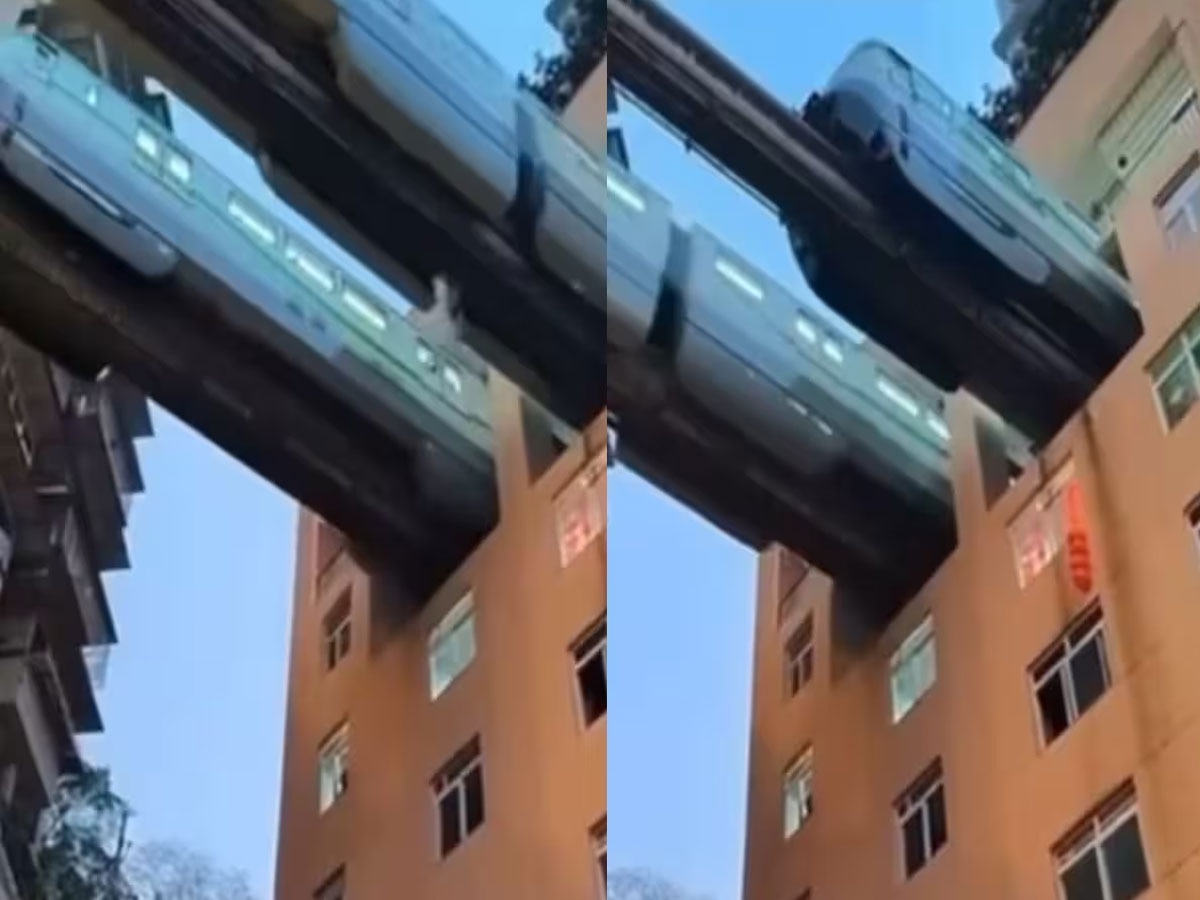 China worlds best train system Train runs through residential building ...