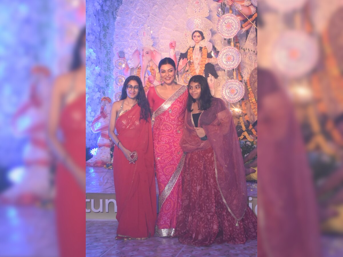 Sushmita Sen latest look wear pink saree spotted with parents daughters ...