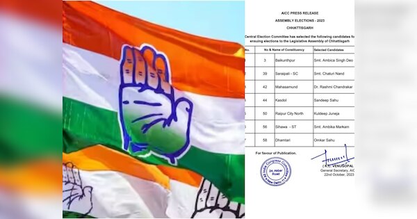 Chhattisgarh Congress candidate 3rd final List release know all seat candidate name annouced cg ...