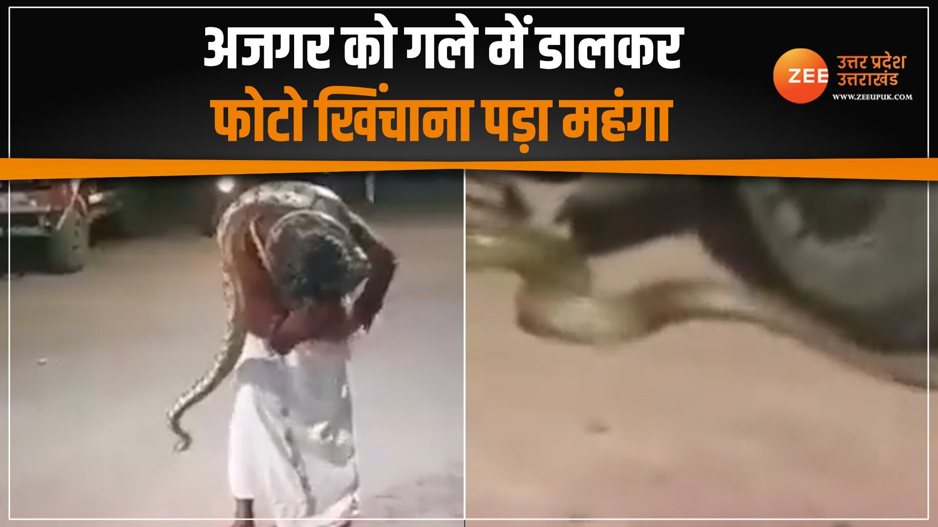 Kerala drunk man broght python with him to get photo shoot watch viral ...