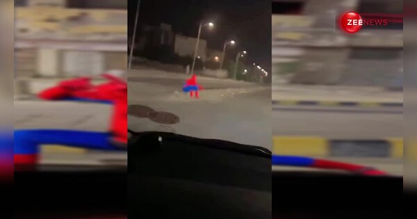 spider man was begging while sitting on the road suddenly started ...