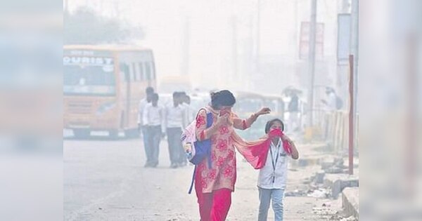 People breathing poisonous breath Delhi Kharnak air quality reached ...